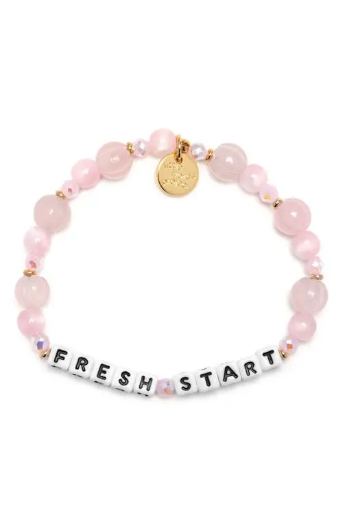 LITTLE WORDS PROJECT Fresh Start Beaded Stretch Bracelet - Pink