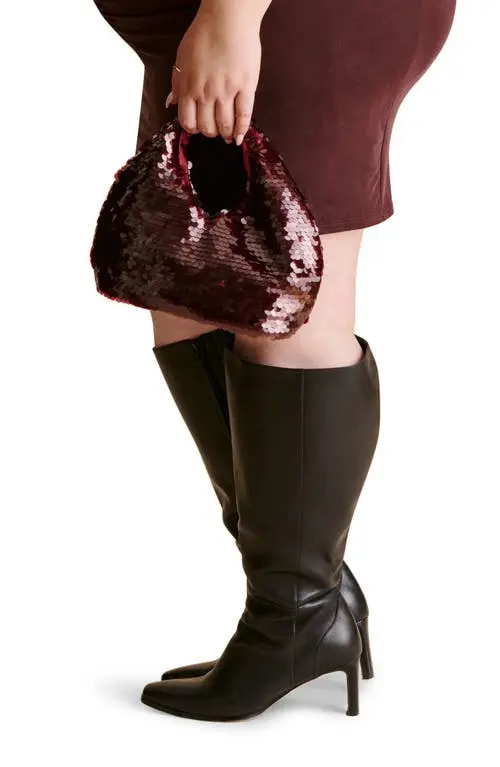 Dolce Vita Dahlia Sequin Shoulder Bag - Burgundy