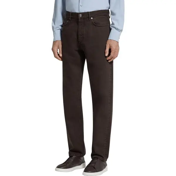 Zegna Roccia City Fit Jeans - Dark Brown
