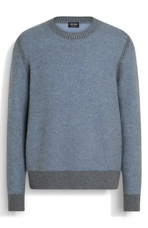 Zegna Oasi Cashmere Crewneck Sweater - Light Blue