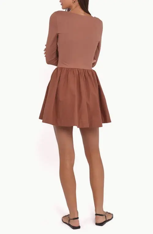 PETAL & PUP Sheena Long Sleeve Fit & Flare Mini Dress