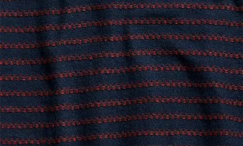 Billy Reid Texture Stripe Polo Sweater - Carbon Blue