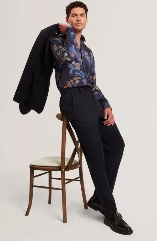 Ted Baker London Kalmill Print Button-up Shirt - Navy