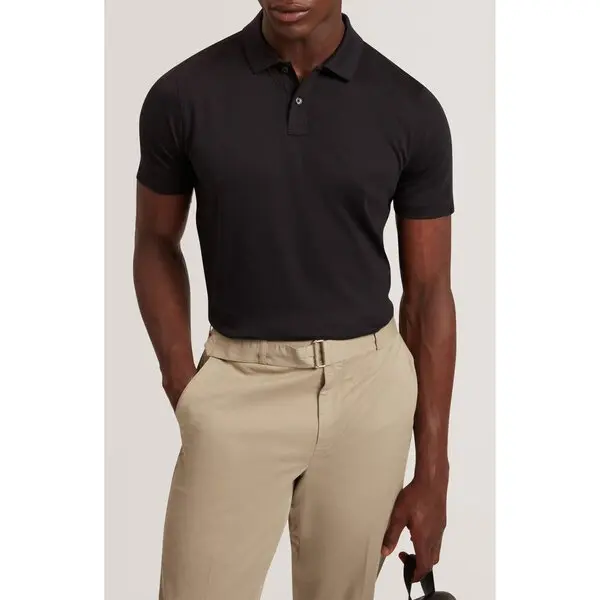 Ted Baker London Connall Cotton Polo - Black