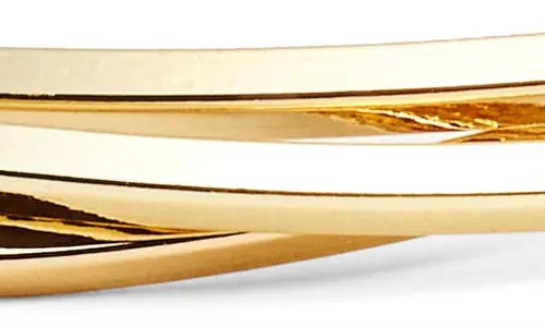 Nordstrom Set Of 3 Knife Edge Bangles - Gold