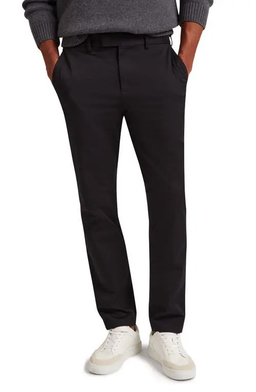 Ted Baker London Howetown Stretch Cotton Chinos - Black