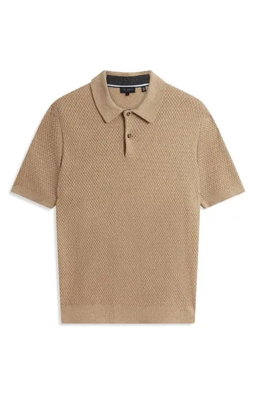Ted Baker London Janko Textured Polo - Camel