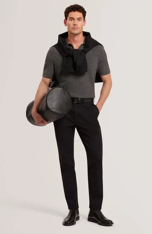 Ted Baker London Janko Textured Polo - Mid-grey