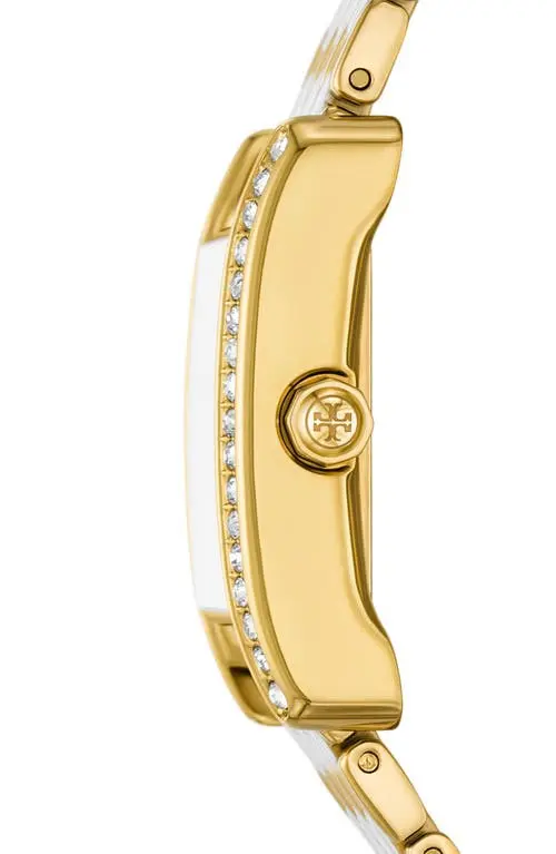 Tory Burch The Eleanor Crystal Bracelet Watch - Two Tone