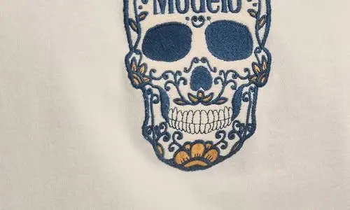 Lucky Brand Skull Embroidered Hoodie