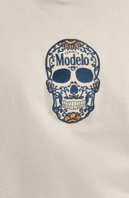 Lucky Brand Skull Embroidered Hoodie