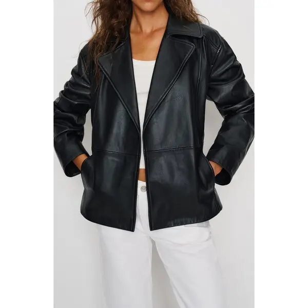 REFORMATION Veda Jaden Leather Jacket