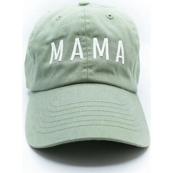 REY TO Z Mama Embroidered Baseball Hat - Dusty Sage