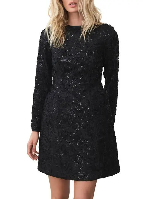 Mint Velvet Sequin Applique Mini Dress