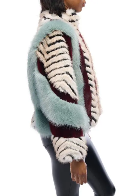 AZALEA WANG Mixed Faux Fur Coat
