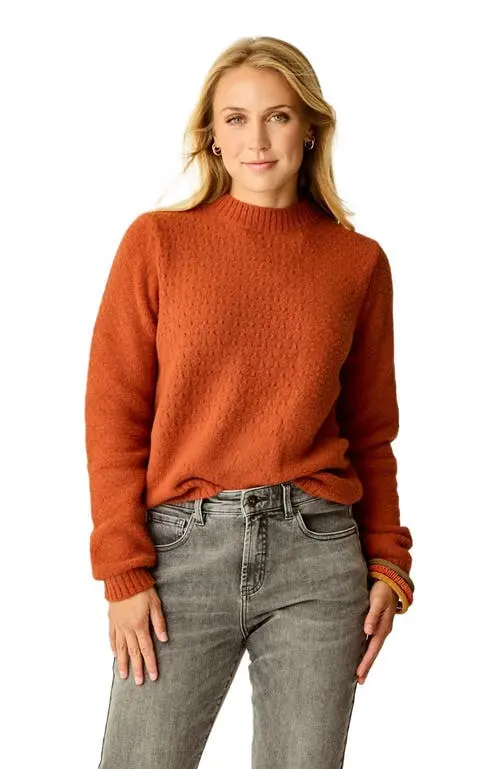 Carve Designs Monroe Stitched Sweater - Copper