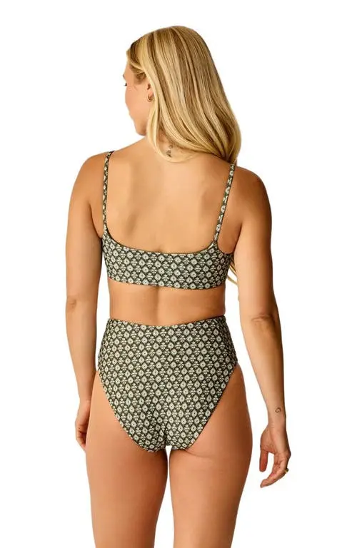 Carve Designs Lani Pocket High Waisted Bottom - Dk. Fir Batik