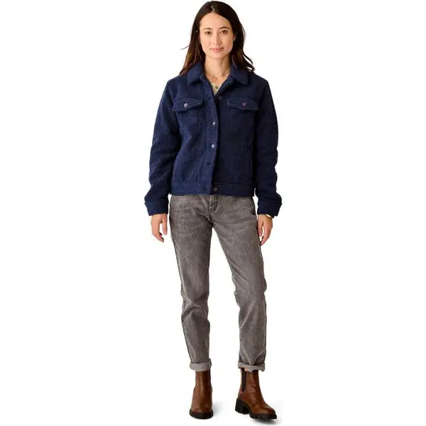 Carve Designs Rhea Boucle Trucker - Navy