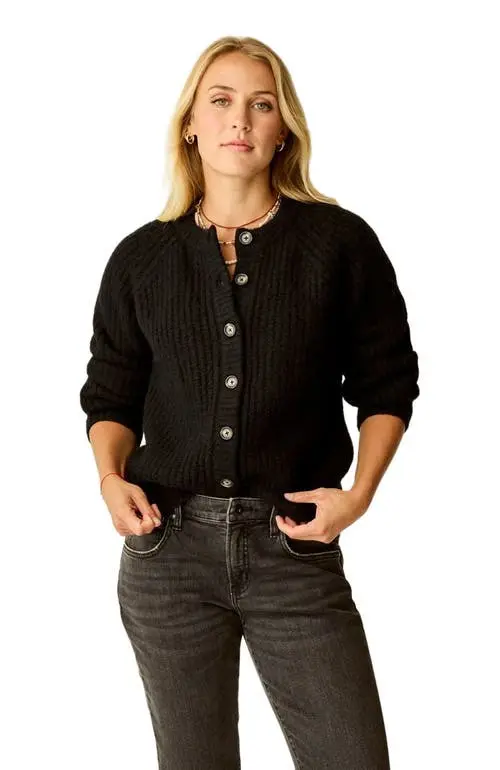Carve Designs Daphne Wool Cardigan - Black