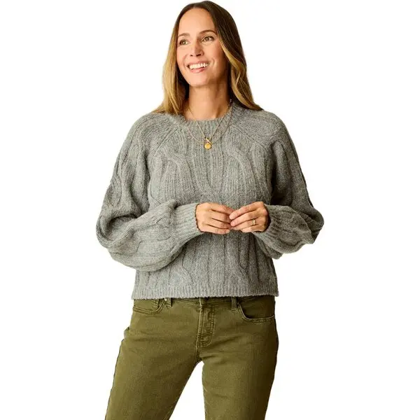 Carve Designs Eloise Wool Sweater - Mid Grey
