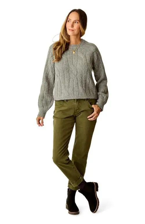 Carve Designs Eloise Wool Sweater - Mid Grey