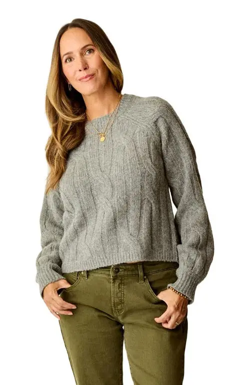 Carve Designs Eloise Wool Sweater - Mid Grey