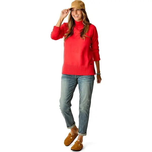 Carve Designs Woodward Pullover Sweater - Poinsettia