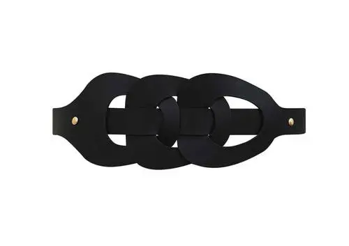 VAINCOURT PARIS L'elegante Leather Corset Belt - Black