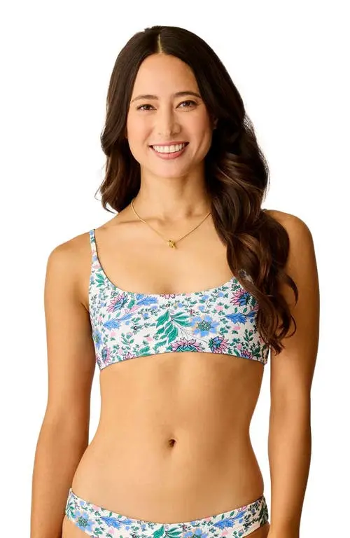 Carve Designs Escondido Compression Reversible Top - Lagoon/cloud Multifloral