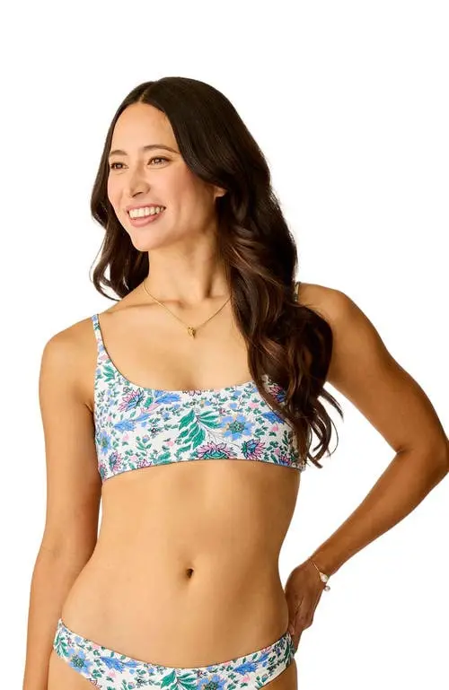 Carve Designs Escondido Compression Reversible Top - Lagoon/cloud Multifloral