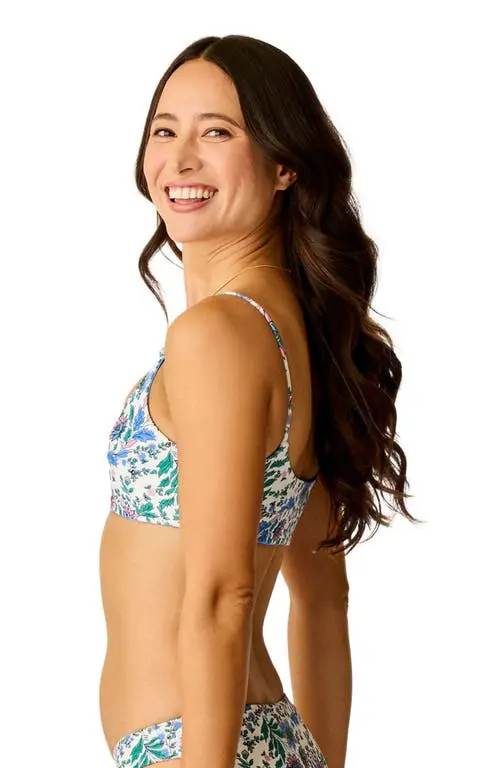Carve Designs Escondido Compression Reversible Top - Lagoon/cloud Multifloral