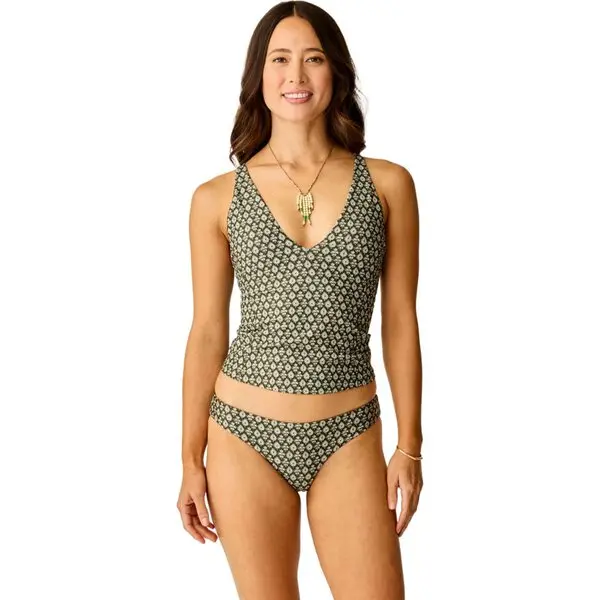 Carve Designs Serenity Compression Tankini - Dk. Fir Batik
