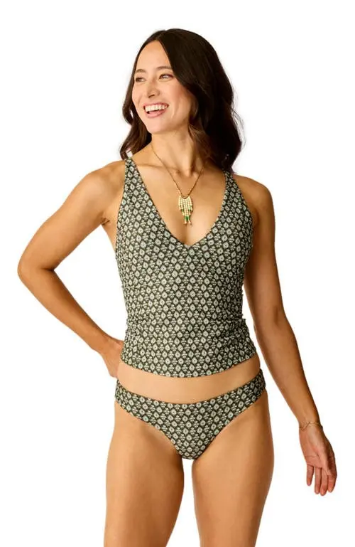 Carve Designs Serenity Compression Tankini - Dk. Fir Batik