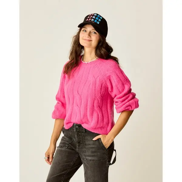 Carve Designs Eloise Wool Blend Sweater - Hot Pink