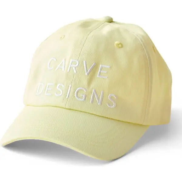 Carve Designs Embroidered Baseball Cap - Light Limeade