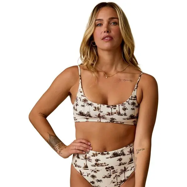 Carve Designs Escondido Compression Reversible Scoop Neck Top - Toile/dusk
