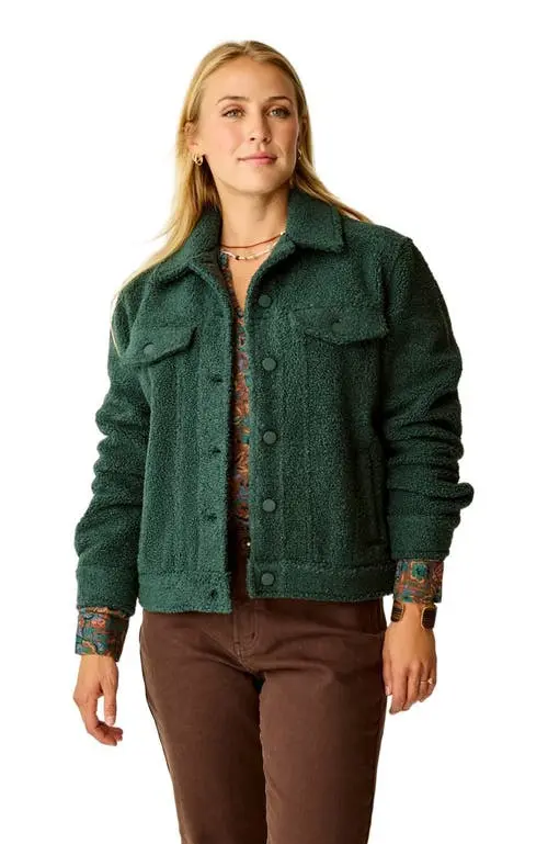 Carve Designs Rhea Boucle Trucker - Pine