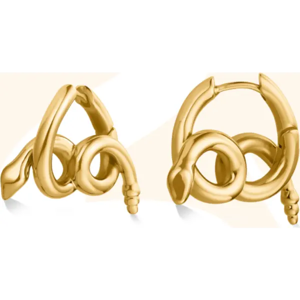 HEY HARPER Karyn Snake Earrings - Gold