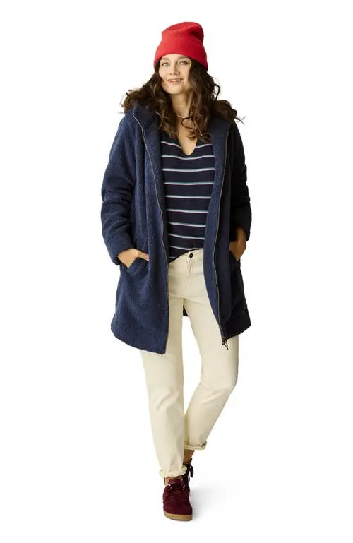 Carve Designs Indy Boucle Fleece Jacket - Navy