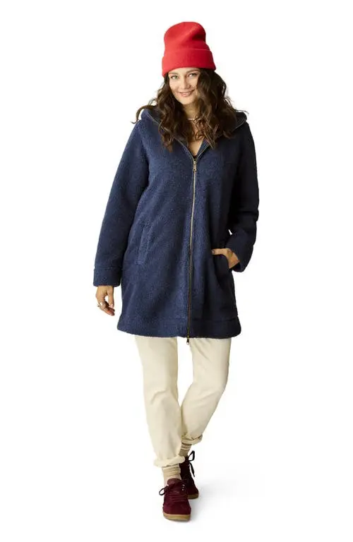 Carve Designs Indy Boucle Fleece Jacket - Navy