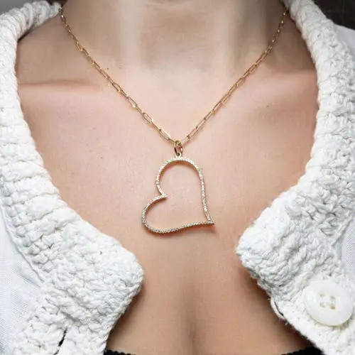 THE LOVERY FINE JEWELRY Diamond Heart Charm