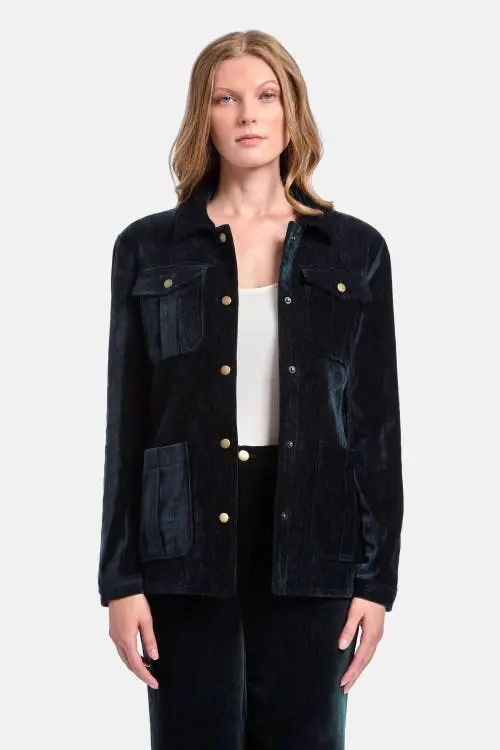 CAPSULE 121 Belted Velvet Knit Jacket