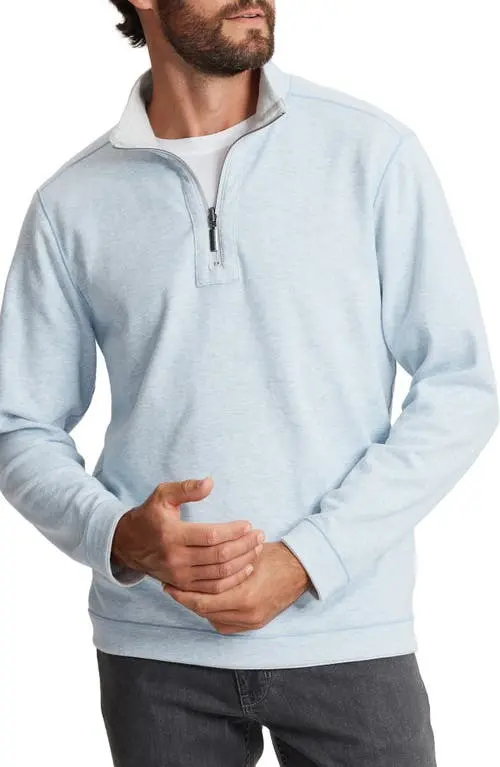 Tommy Bahama Reversible Half Zip Pullover - Micro Chip Heather