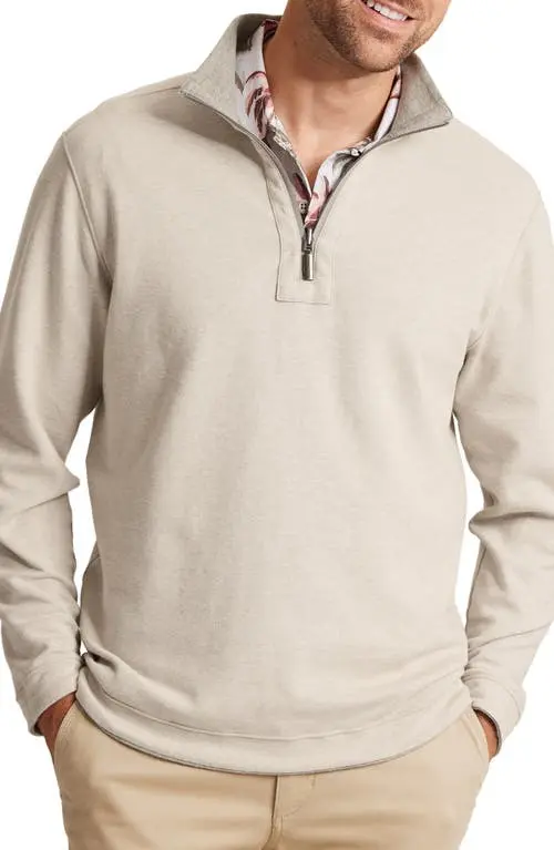 Tommy Bahama Reversible Half Zip Pullover - Vapor Heather