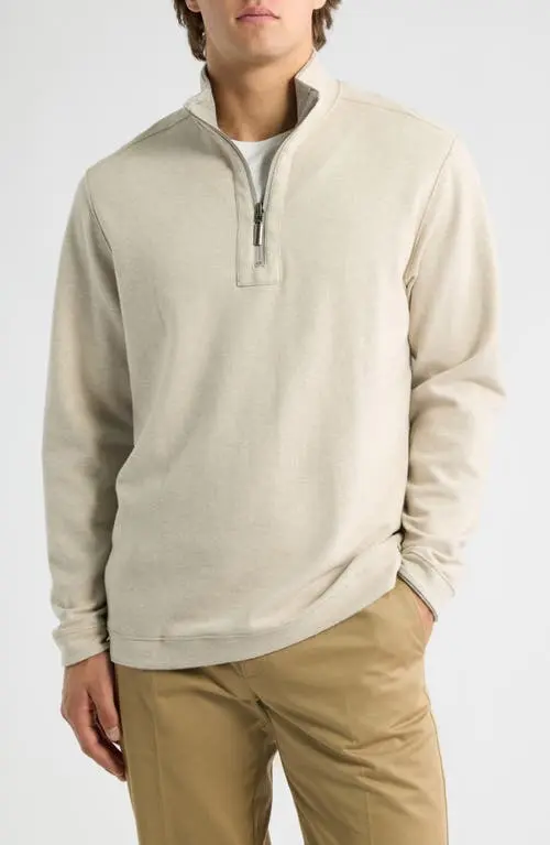 Tommy Bahama Reversible Half Zip Pullover - Vapor Heather
