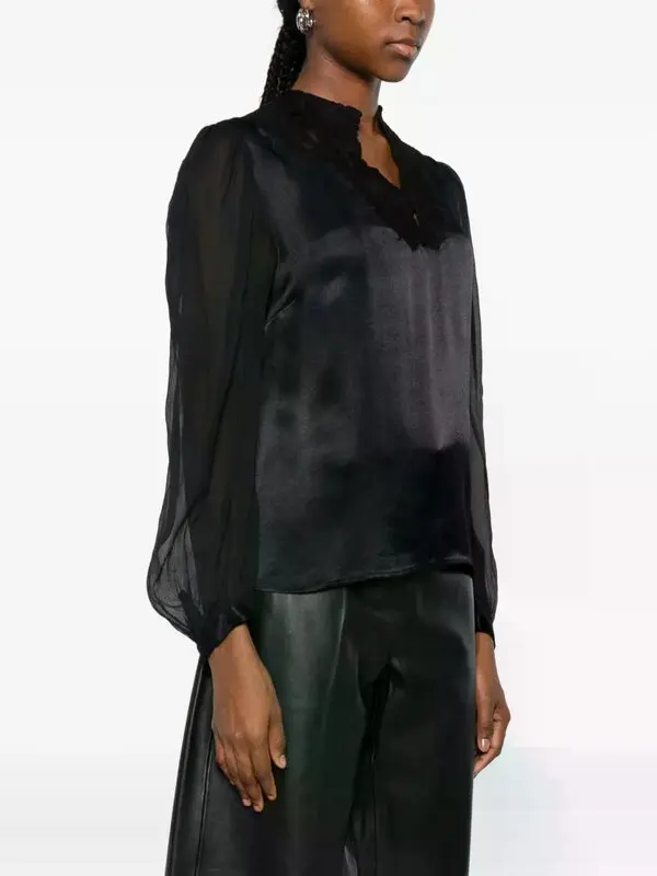 TWINSET Lace-detail Blouse - Black