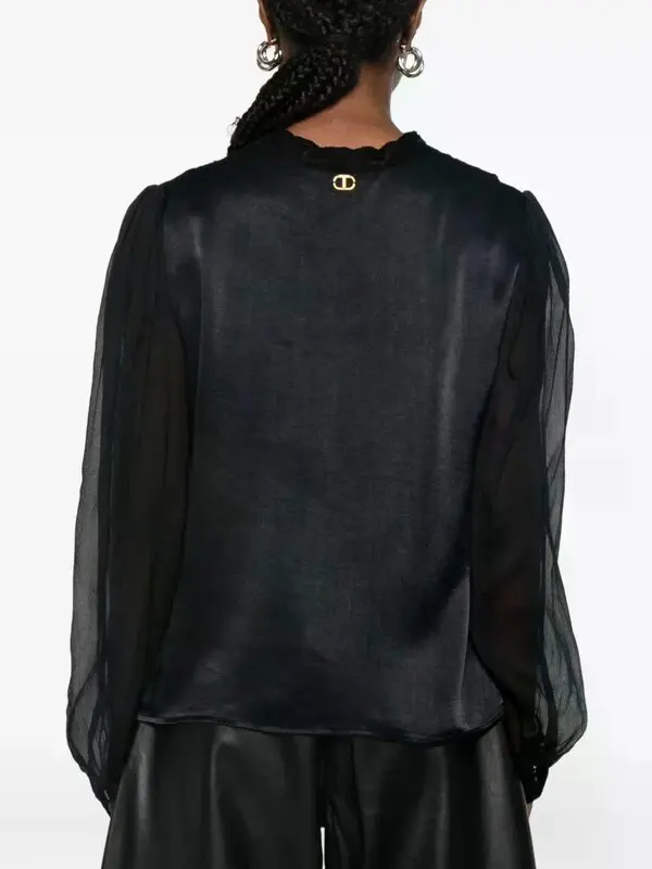 TWINSET Lace-detail Blouse - Black
