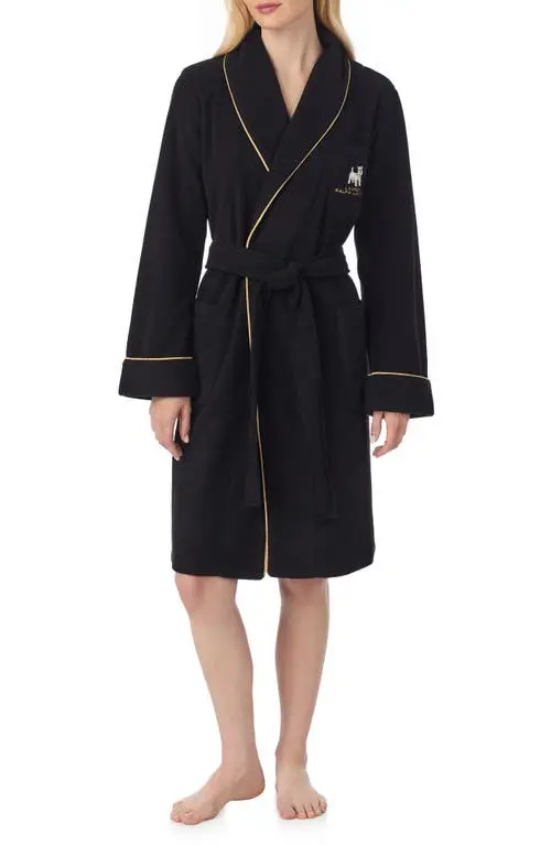Ralph Lauren Fleece Robe - Black