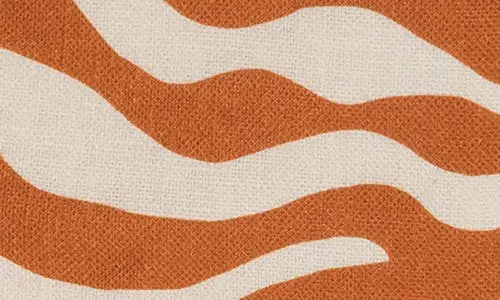 MATOUK Regine Zebra Stripe Tissue Box Cover - Persimmon