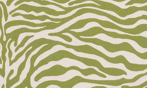 MATOUK Regine Set Of 4 Linen Zebra Stripe Linen Placemats - Grass